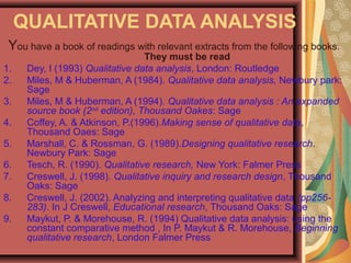 Qualitative data analysis | PPT