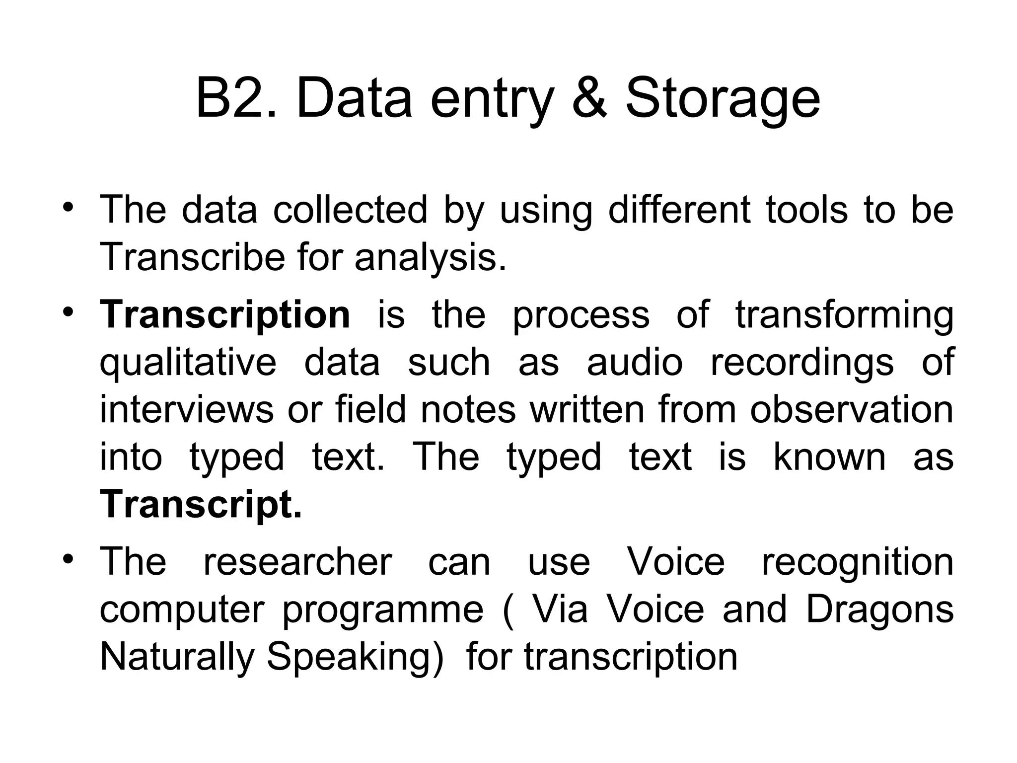 Qualitative data analysis | PPT