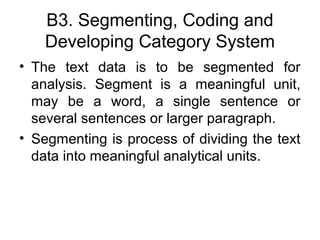 Qualitative data analysis | PPT