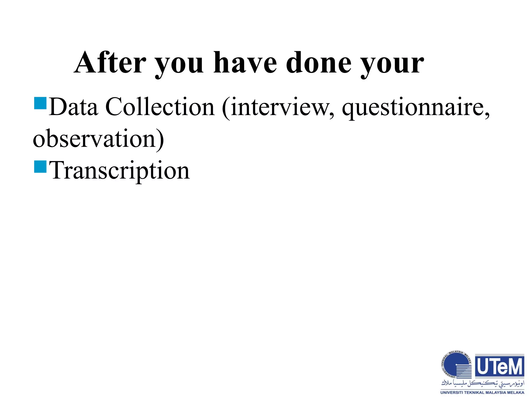 Qualitative Data Analysis | PPT