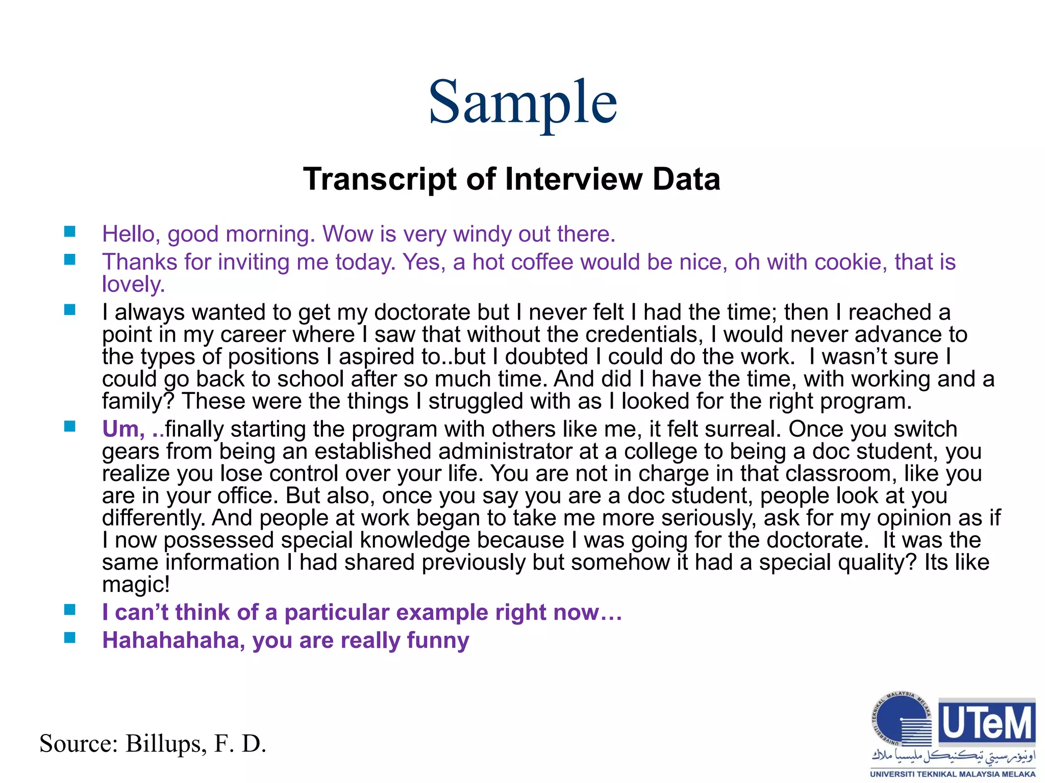 Qualitative Data Analysis | PPT