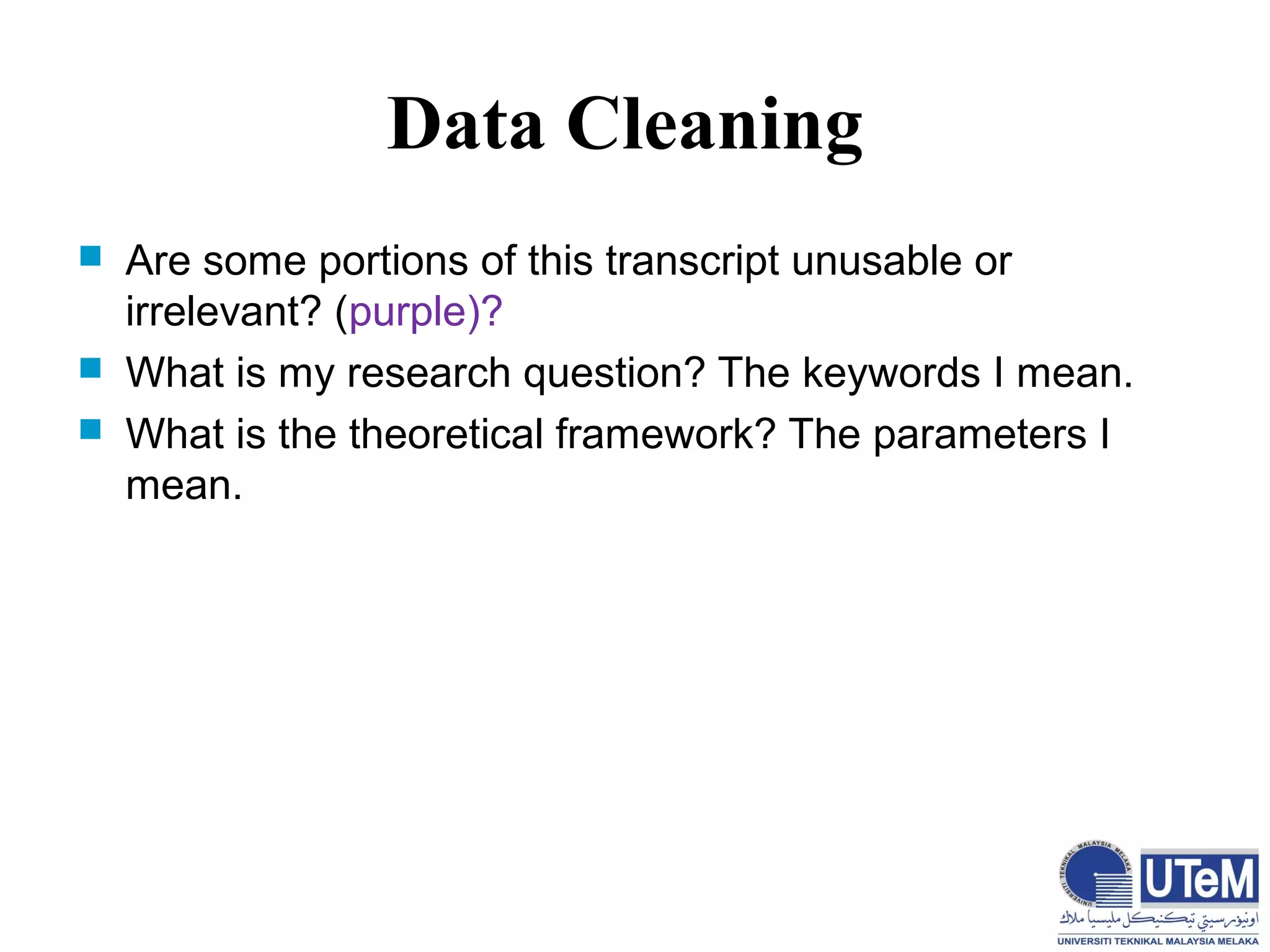 Qualitative Data Analysis | PPT