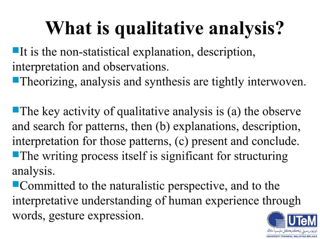 Qualitative Data Analysis | PPT