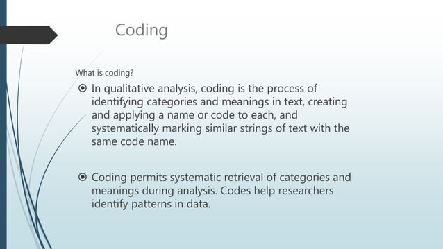 Qualitative data analysis | PPTX | Programming Languages | Computing
