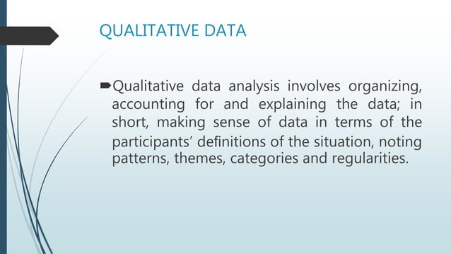 Qualitative data analysis | PPTX | Programming Languages | Computing