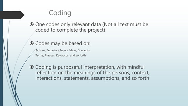 Qualitative data analysis | PPTX | Programming Languages | Computing