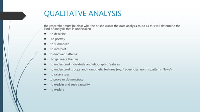 Qualitative data analysis | PPTX | Programming Languages | Computing