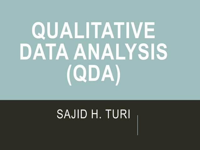 QUALITATIVE DATA ANALYSIS.ppt | Educational Assessment | Education