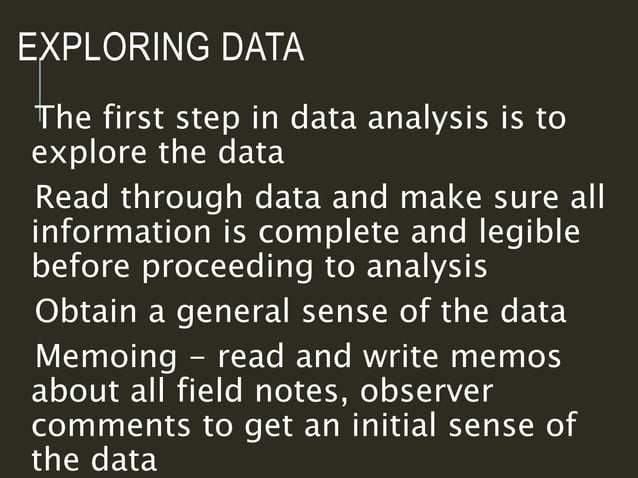 QUALITATIVE DATA ANALYSIS.ppt | Educational Assessment | Education