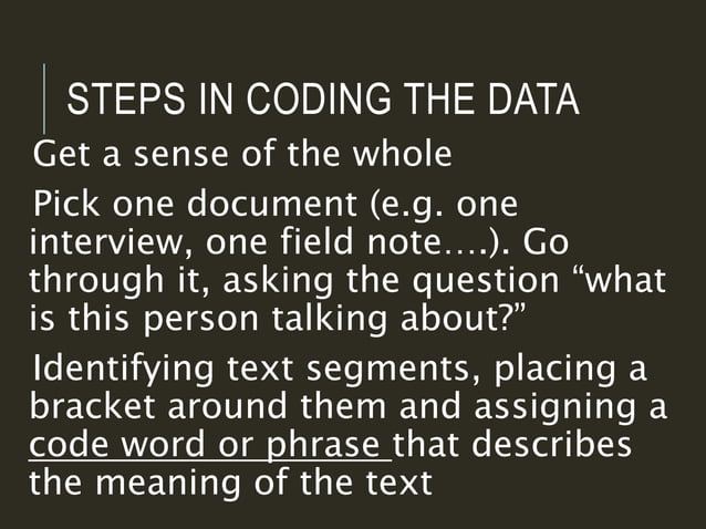 QUALITATIVE DATA ANALYSIS.ppt | Educational Assessment | Education