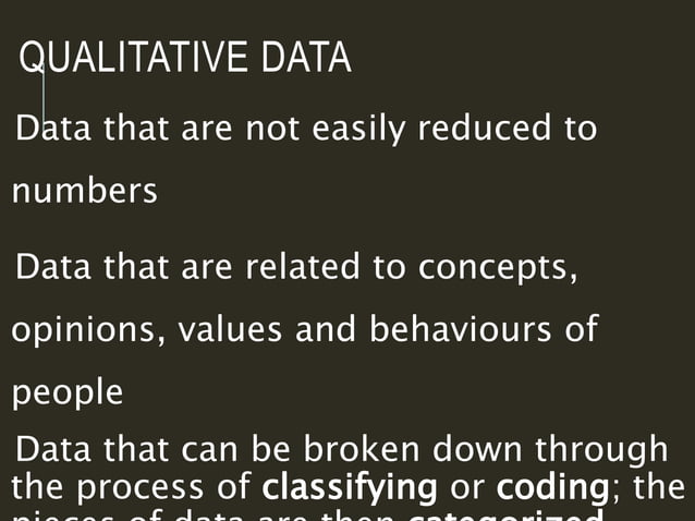 QUALITATIVE DATA ANALYSIS.ppt | Educational Assessment | Education