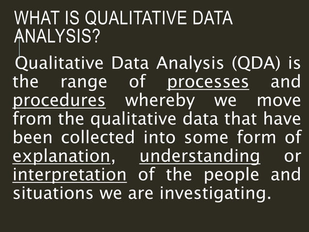 QUALITATIVE DATA ANALYSIS.ppt | Educational Assessment | Education
