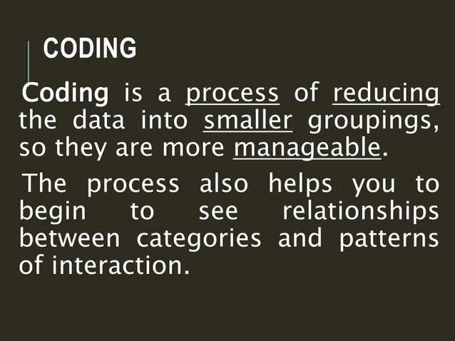 QUALITATIVE DATA ANALYSIS.ppt | Educational Assessment | Education