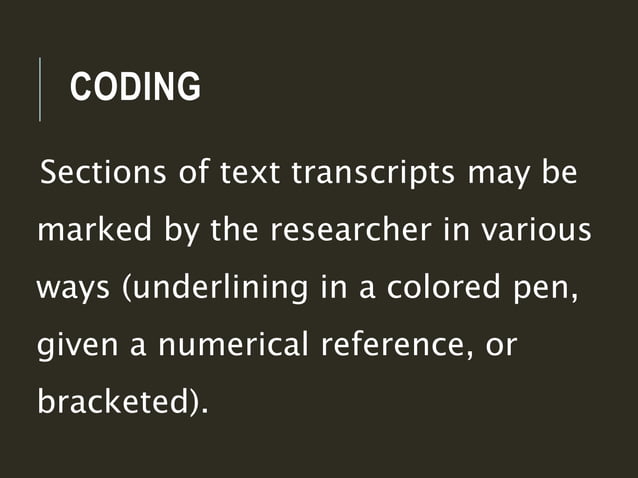 QUALITATIVE DATA ANALYSIS.ppt | Educational Assessment | Education