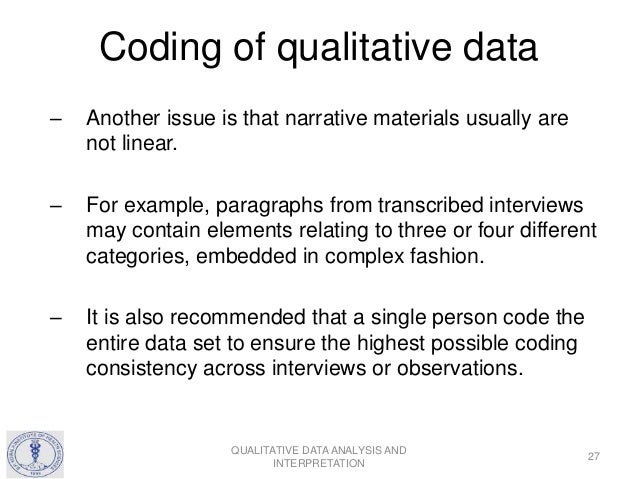 Qualitative Data Analysis and Interpretation