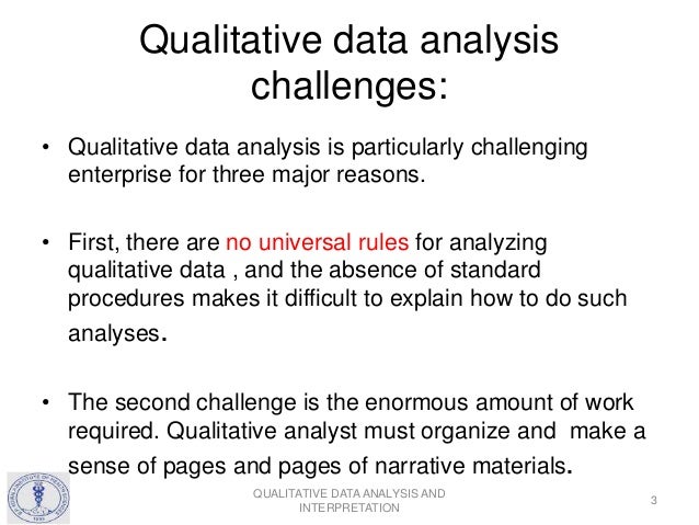 Qualitative Data Analysis and Interpretation