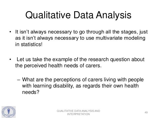 Qualitative Data Analysis and Interpretation