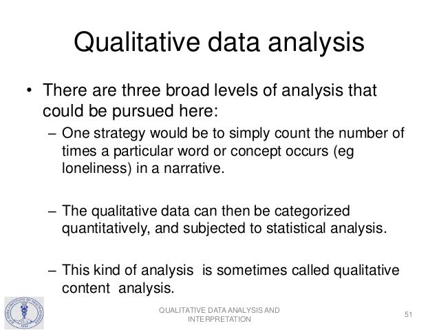 Qualitative Data Analysis and Interpretation