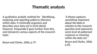 Qualitative Data Analysis for Begginers. | PPT