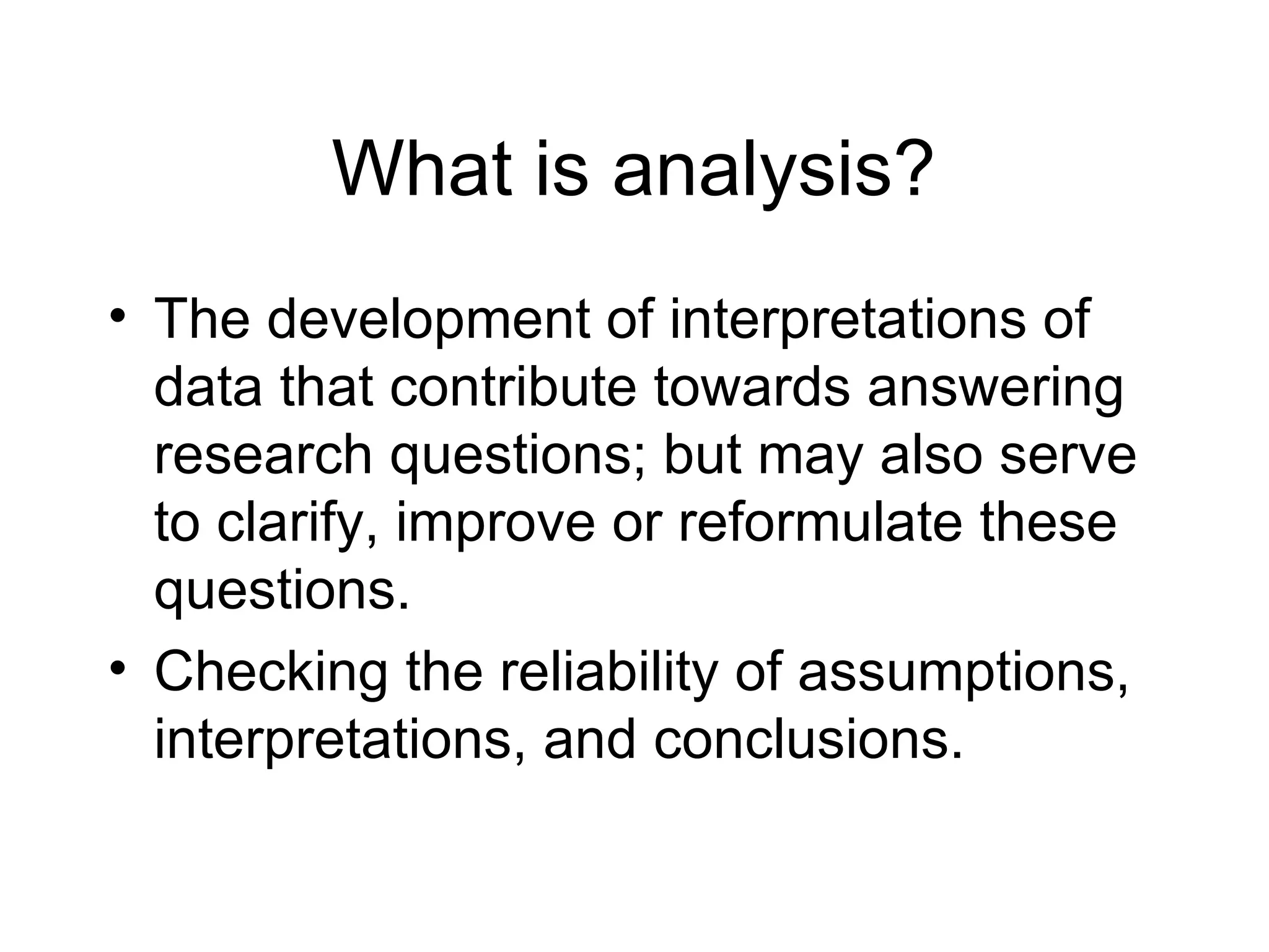 Qualitative data analysis research school | PPT