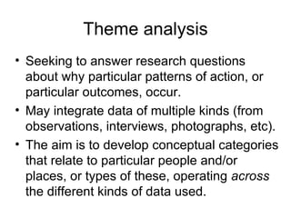 Qualitative data analysis research school | PPT