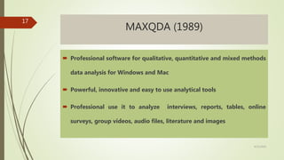 Qualitative data analysis software's By Iqbal Rana | PPTX