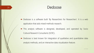 Qualitative data analysis software's By Iqbal Rana | PPTX