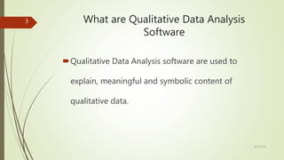 Qualitative data analysis software's By Iqbal Rana | PPTX