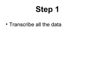 Qualitative Data Analysis (Steps) | PPT
