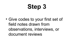 Qualitative Data Analysis (Steps) | PPT