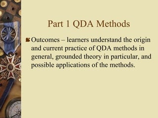 Qualitative data analysis | PPT