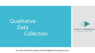 Qualitative Data Collection | PPT