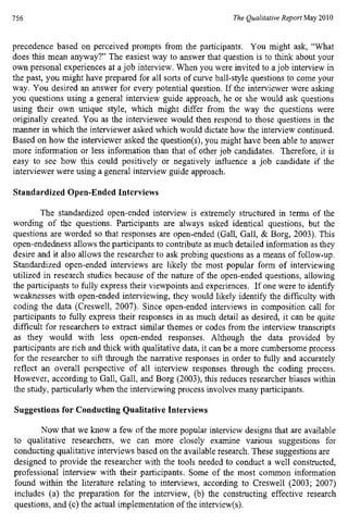 Qualitative interview design | PDF