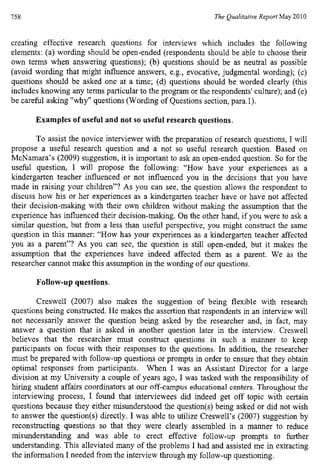 Qualitative interview design | PDF