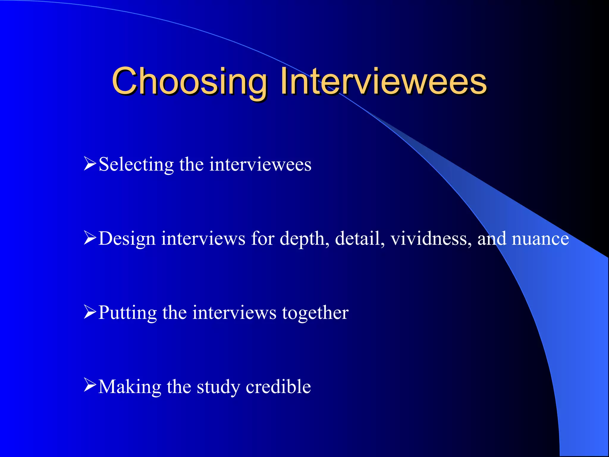Qualitative interviewing | PPT
