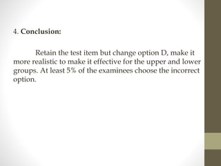 Qualitative item analysis | PPTX
