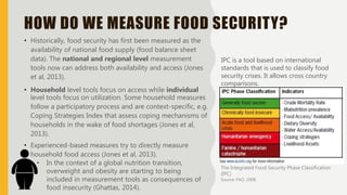 Measuring food security: Challenges in qualitative assessment - EDRD ...
