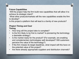 Qualitative methods for choosing projects | PPTX