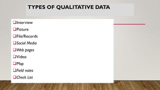 Introduction to qualitative study | PPTX
