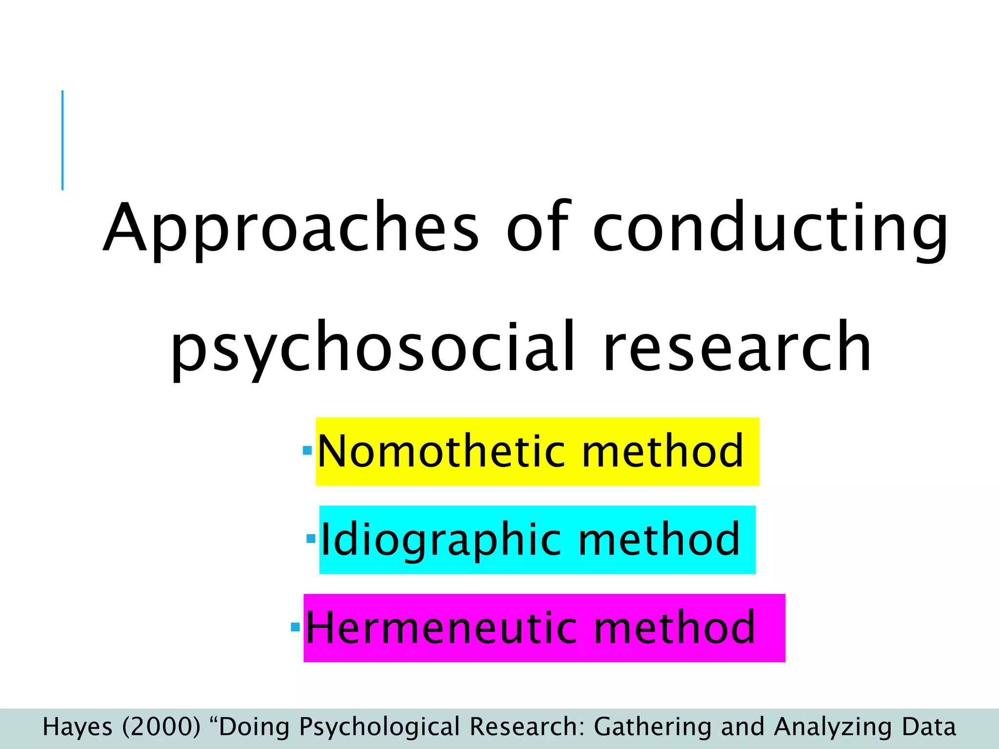 Qualitative psycho social research | PPTX