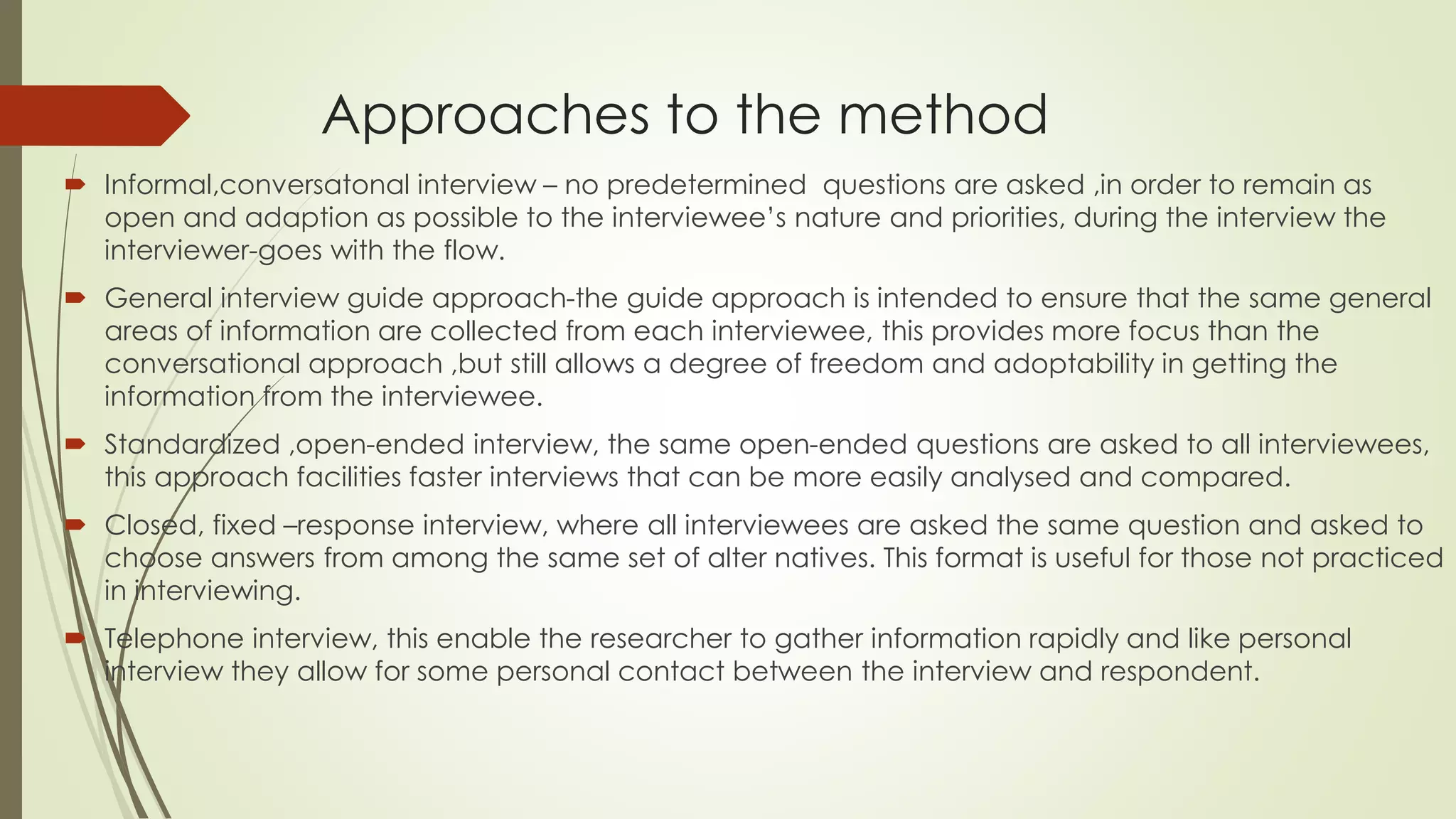Qualitative reseach interviews. | PPTX