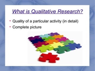 Qualitative research in Education | PPT