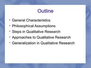 Qualitative research in Education | PPT