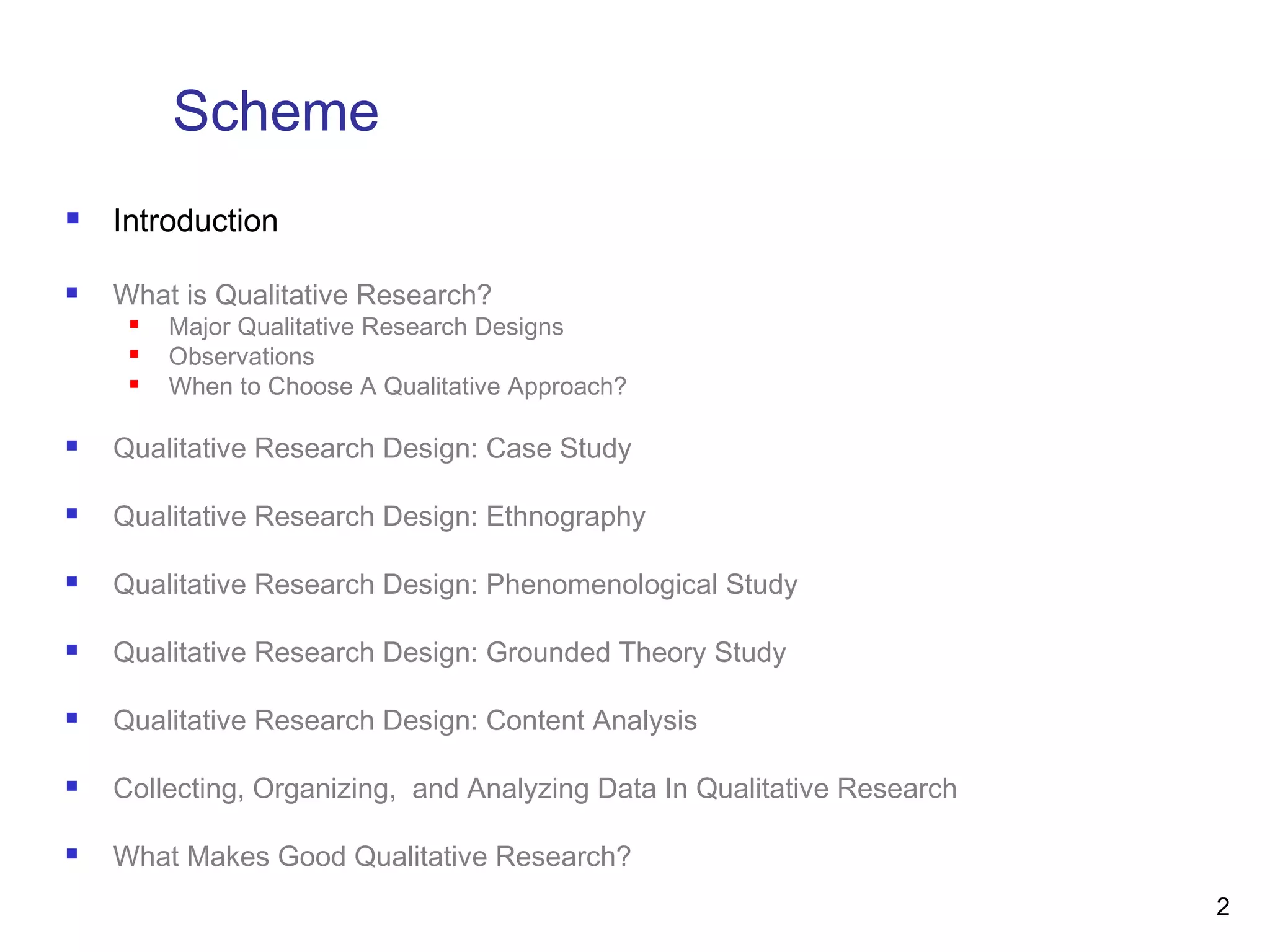 Qualitative research designs | PPT