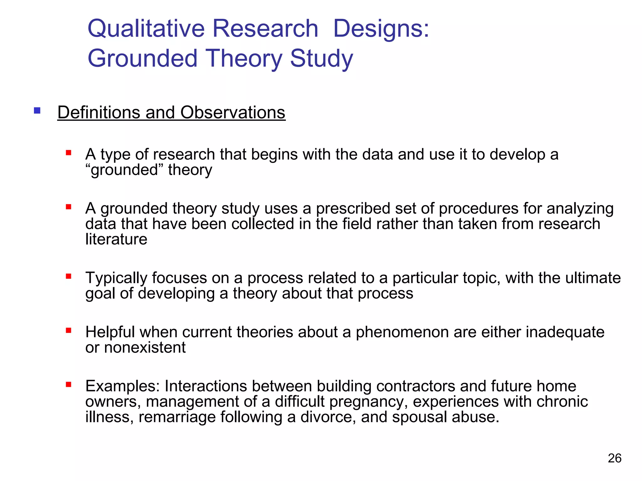 Qualitative research designs | PPT