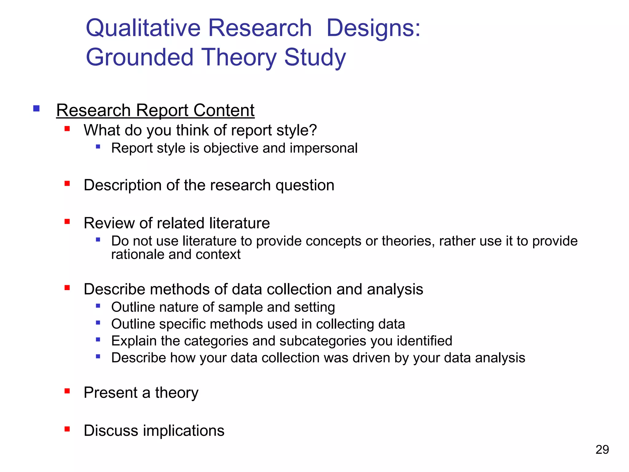 Qualitative research designs | PPT
