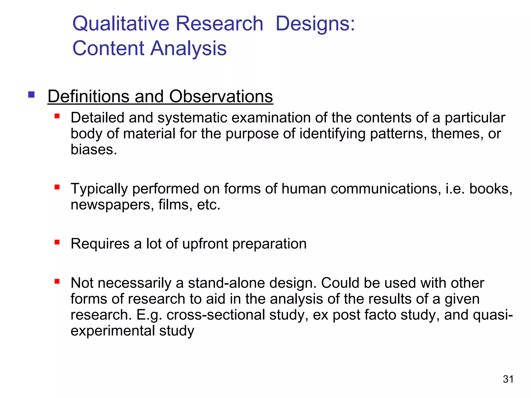 Qualitative research designs | PPT