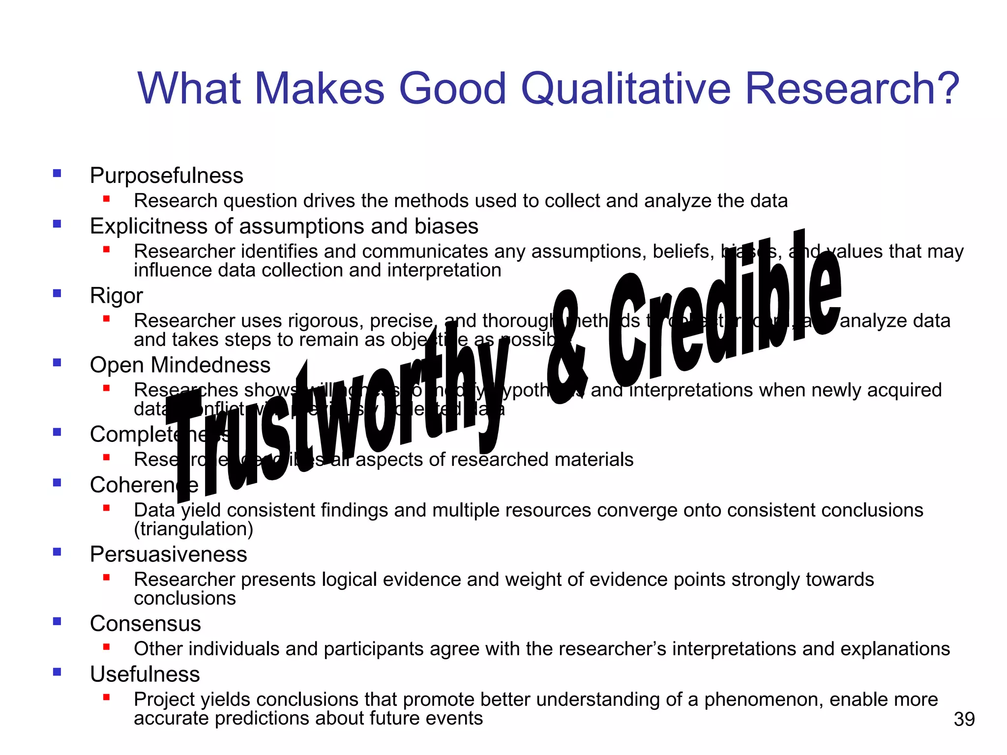 Qualitative research designs | PPT