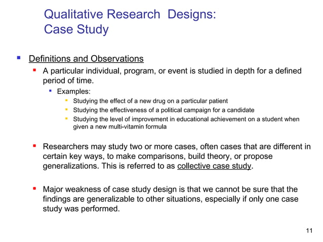 Qualitative research designs | PPT
