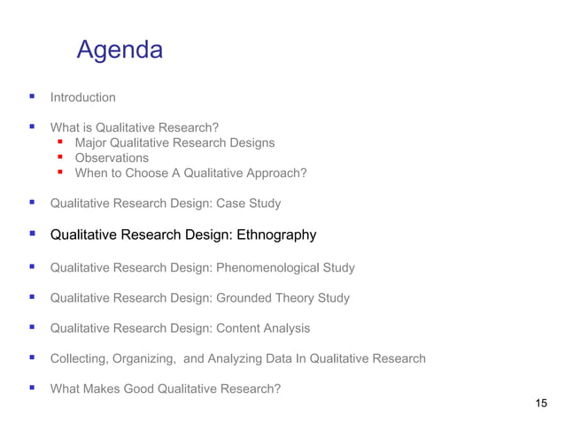 Qualitative research designs | PPT